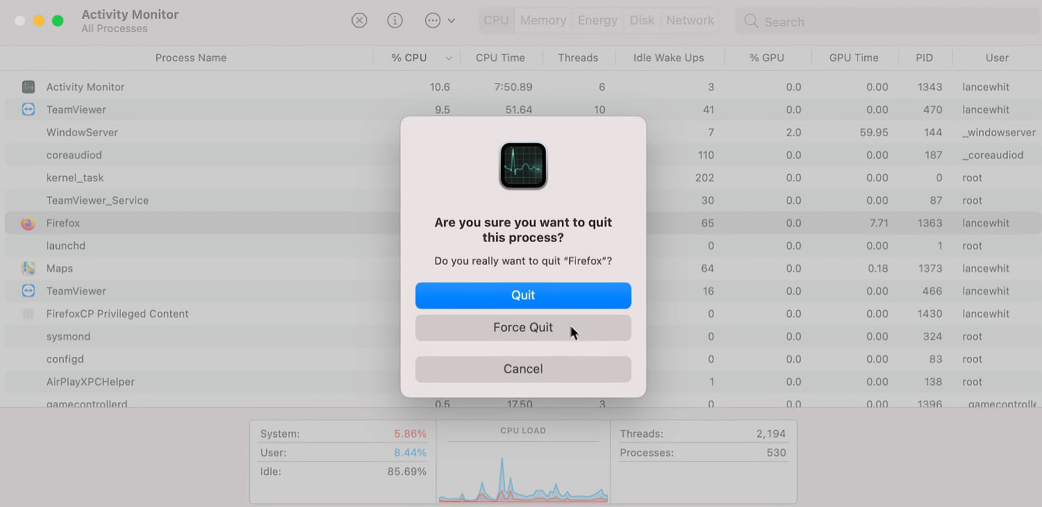 How To Use Activity Monitor To Handle Troublesome Apps On Your Mac 1494