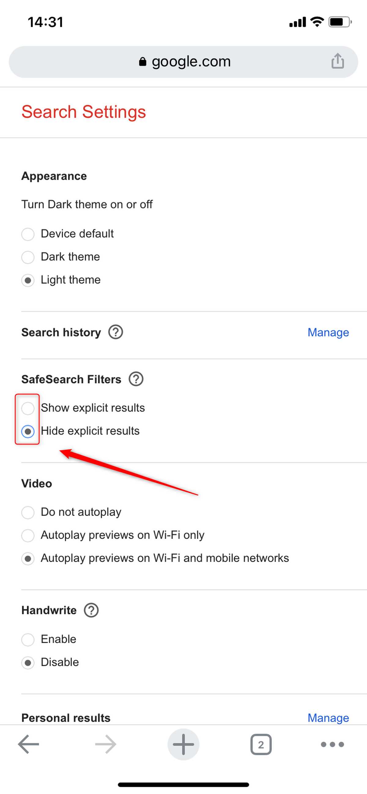 How to enable (and disable) Google's SmartSearch Browsing filter | PCWorld