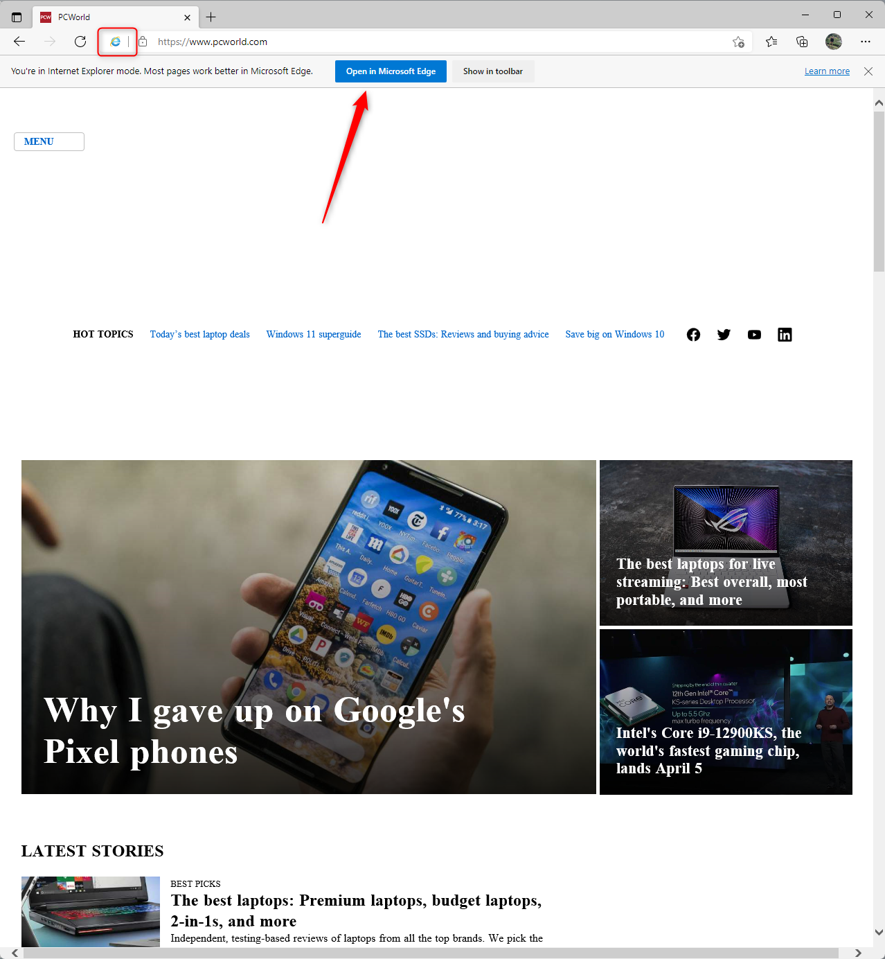 How to use Internet Explorer Mode in Microsoft Edge | PCWorld