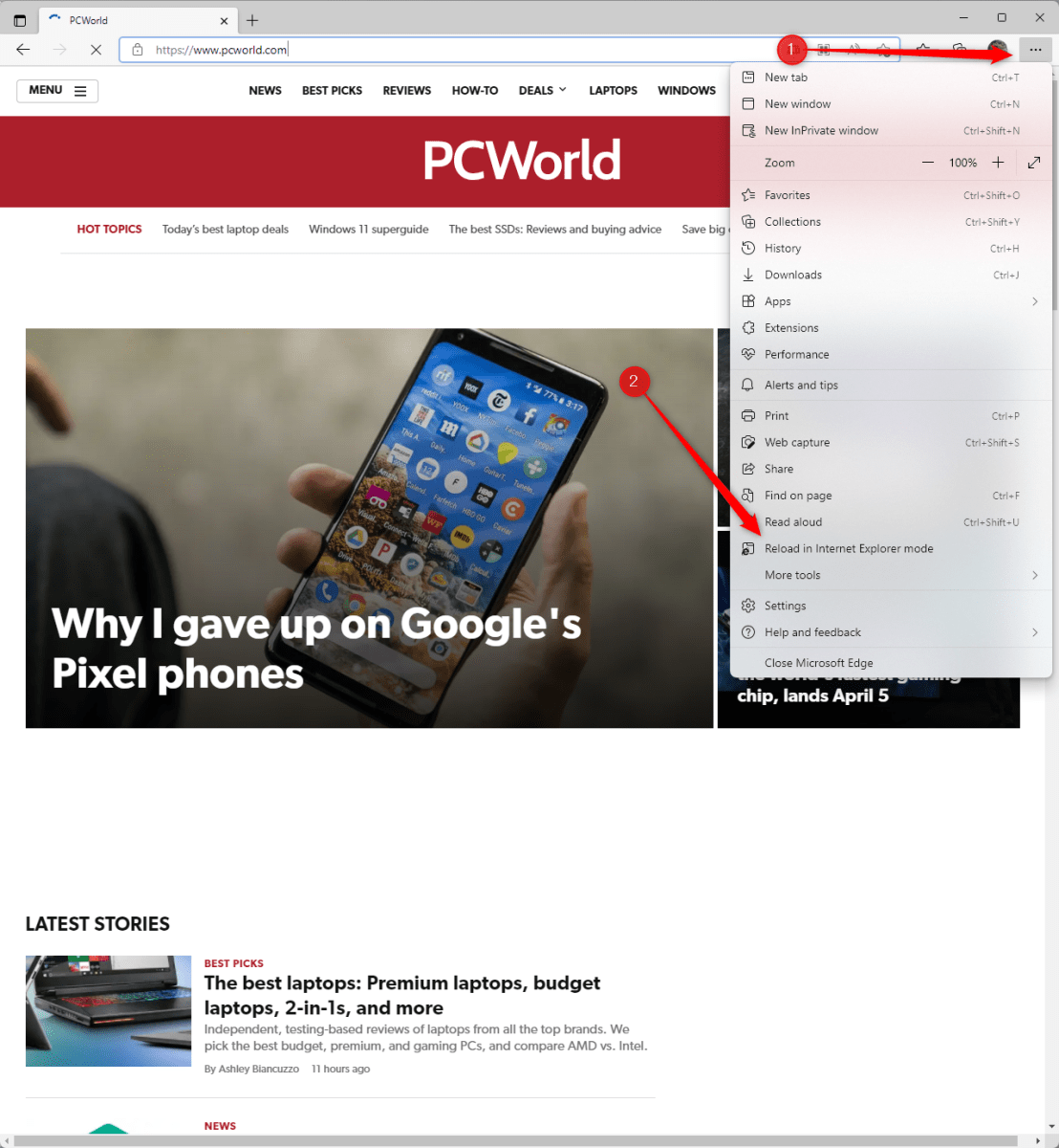 How to use Internet Explorer Mode in Microsoft Edge | PCWorld