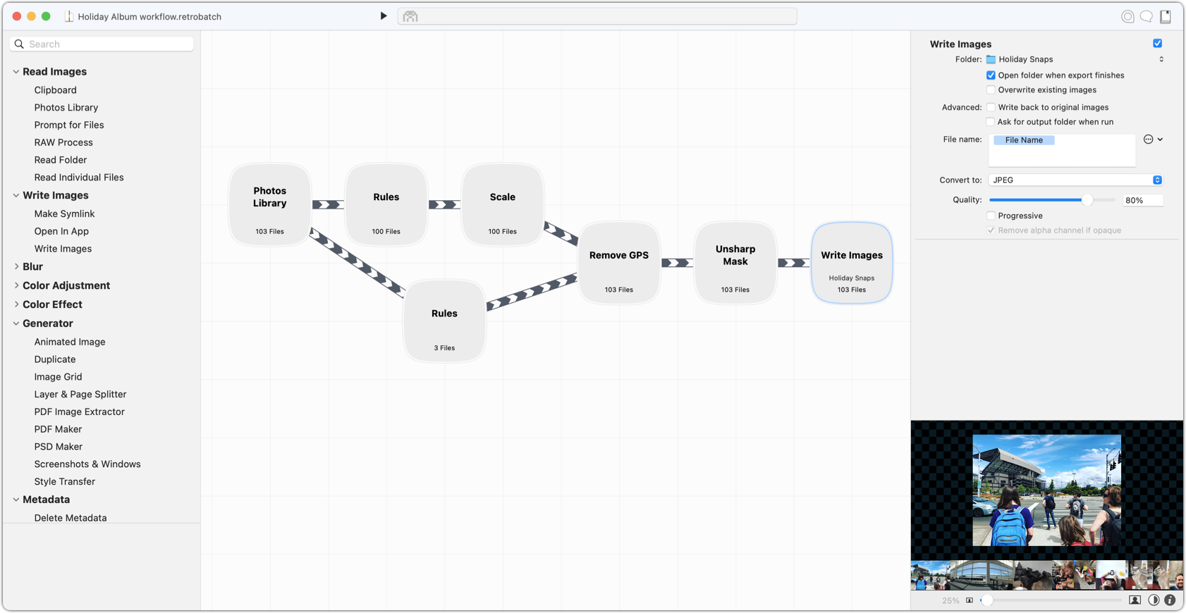 Retrobatch review: Easy-made process workflows for image processing | Macworld