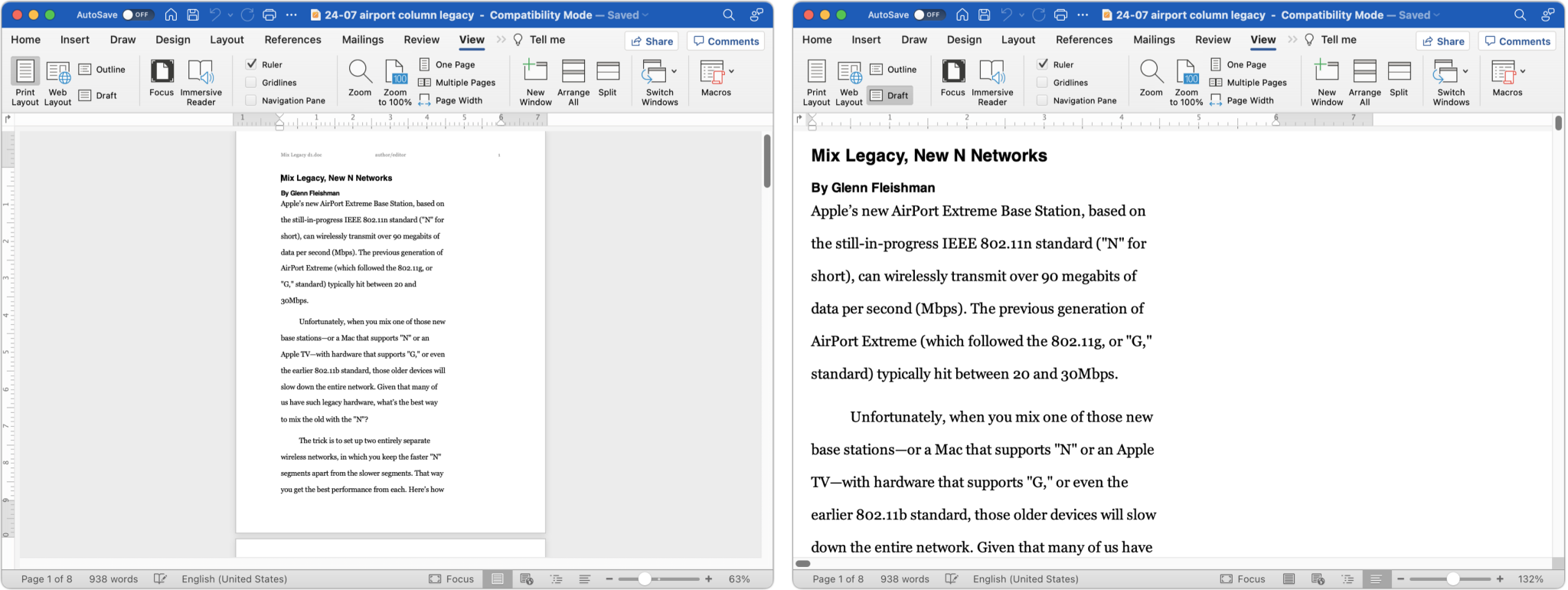 How to switch to single-page view in Microsoft Word and the Preview app ...