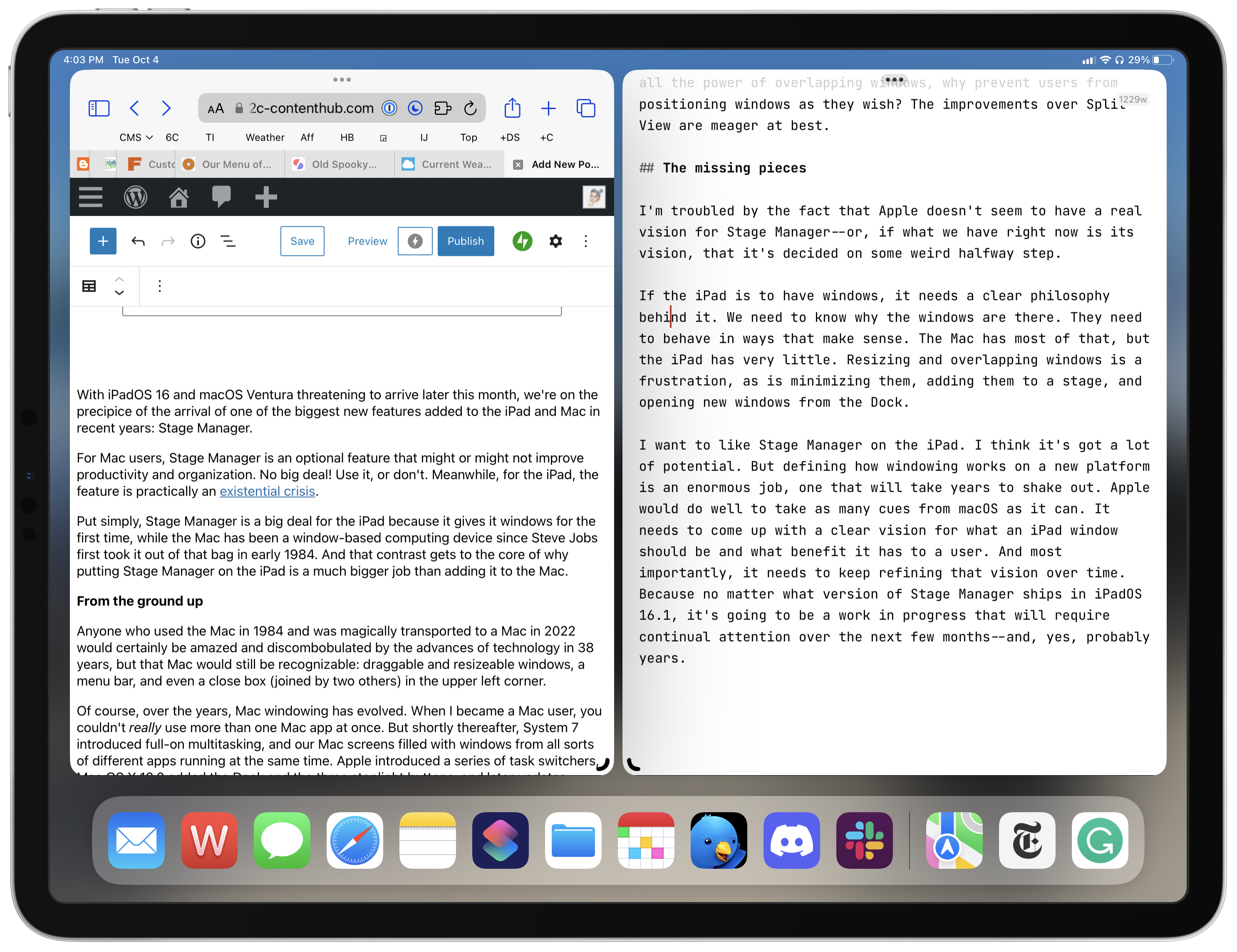 Stage Manager is a window into the future of the iPad—a broken one ...