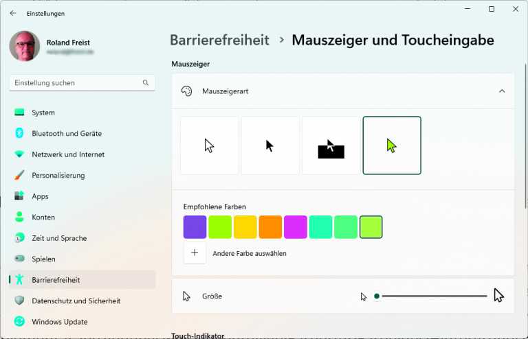 Farbe und Form des Mauszeigers ändern - PC-WELT