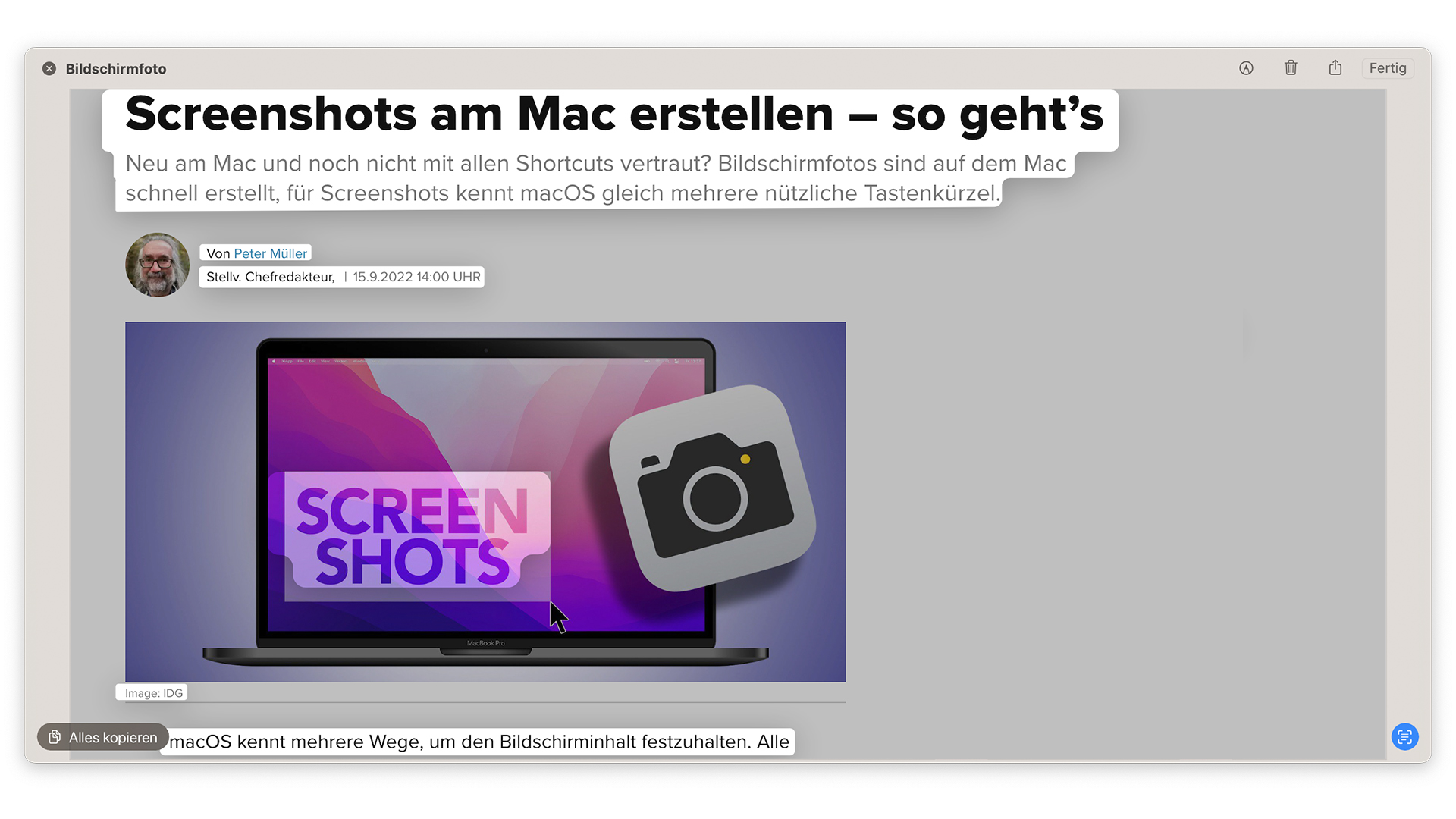 Screenshots am Mac erstellen – so geht's - Macwelt