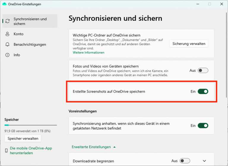 So speichern Sie Screenshots in Onedrive - PC-WELT