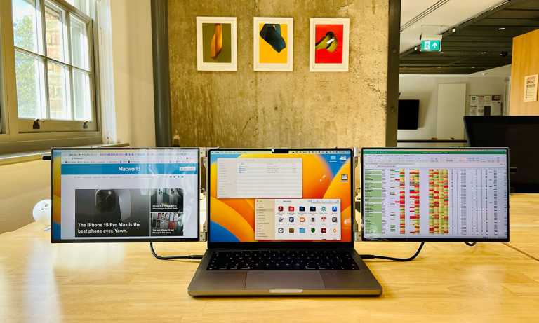 Limink Al Alloy Portable Triple Monitor (LK14) review | Macworld