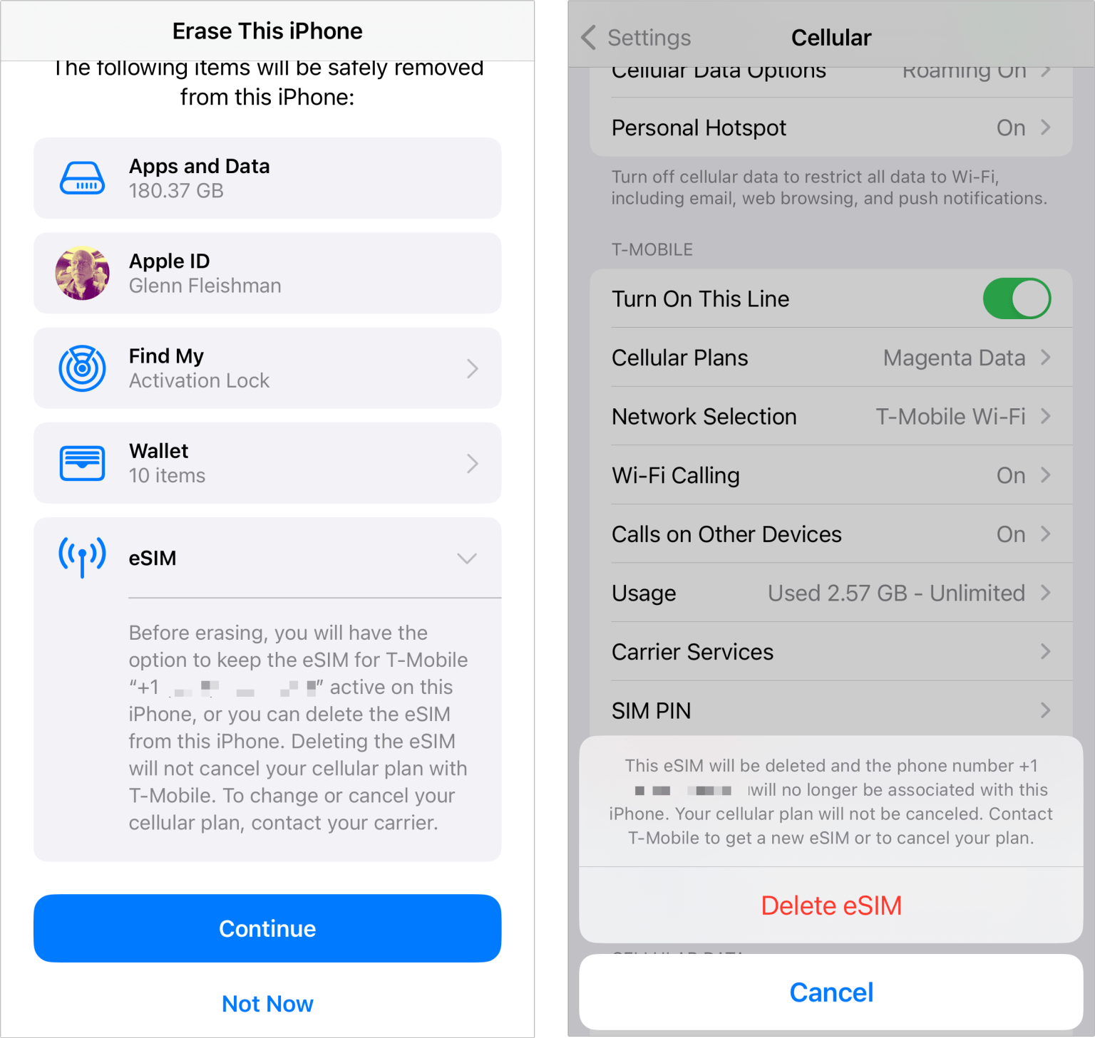 How to delete (or keep) an iPhone's eSIM when erasing it | Macworld