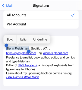 How to format your mail signature on an iPhone or iPad | Macworld