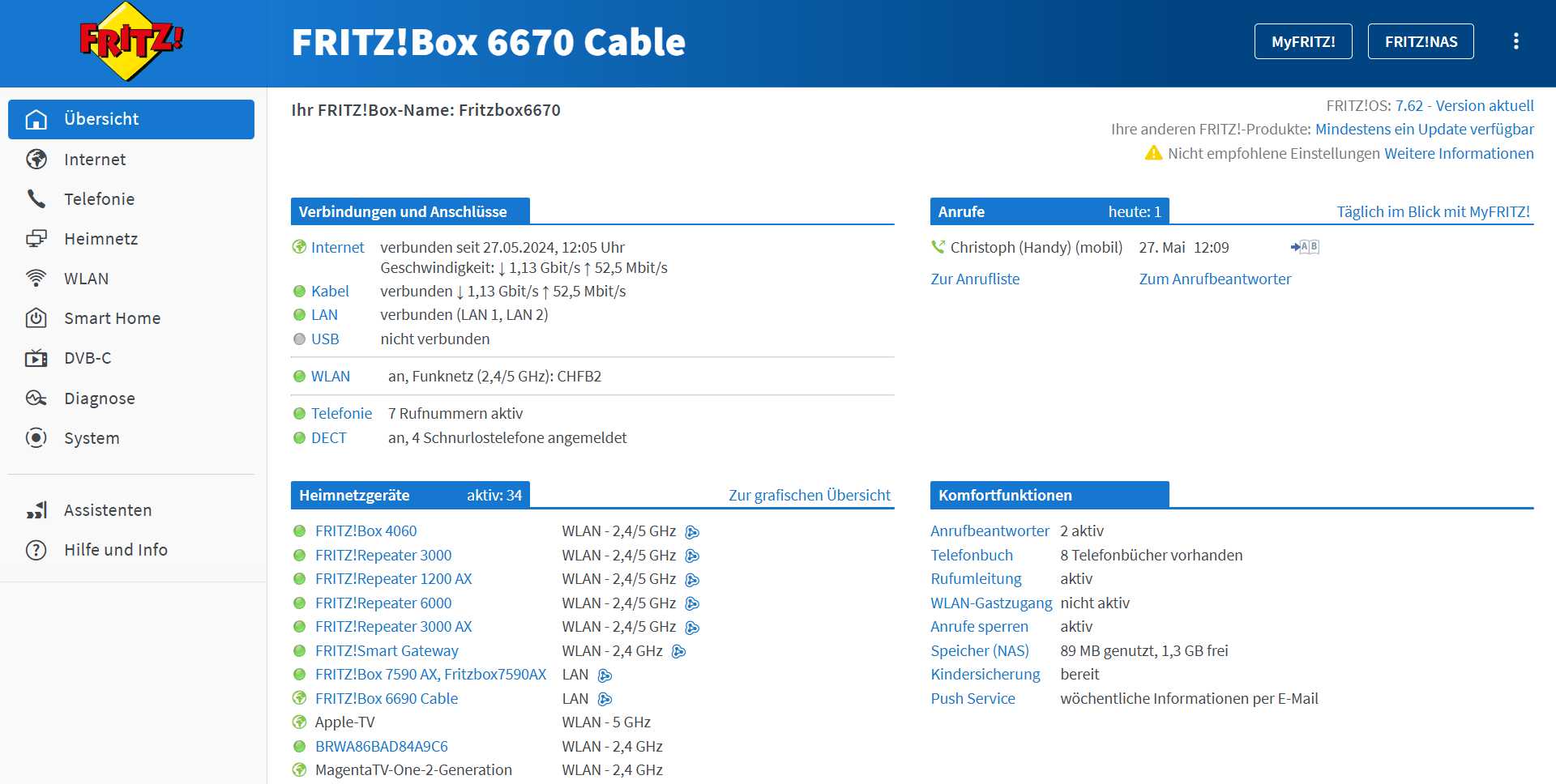 Fritzbox 6670 Cable im Test: Mehr Tempo am Kabelanschluss - PC-WELT