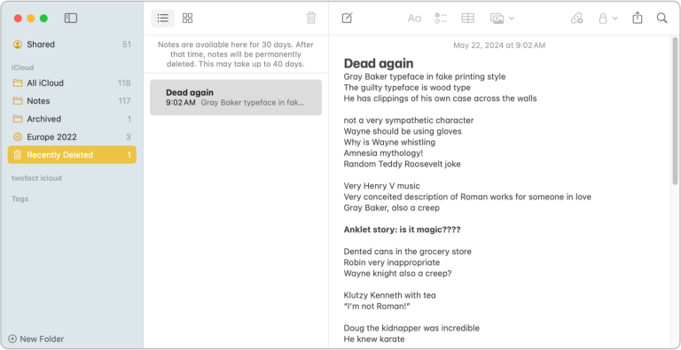 How to recover deleted notes in the Notes app | Macworld