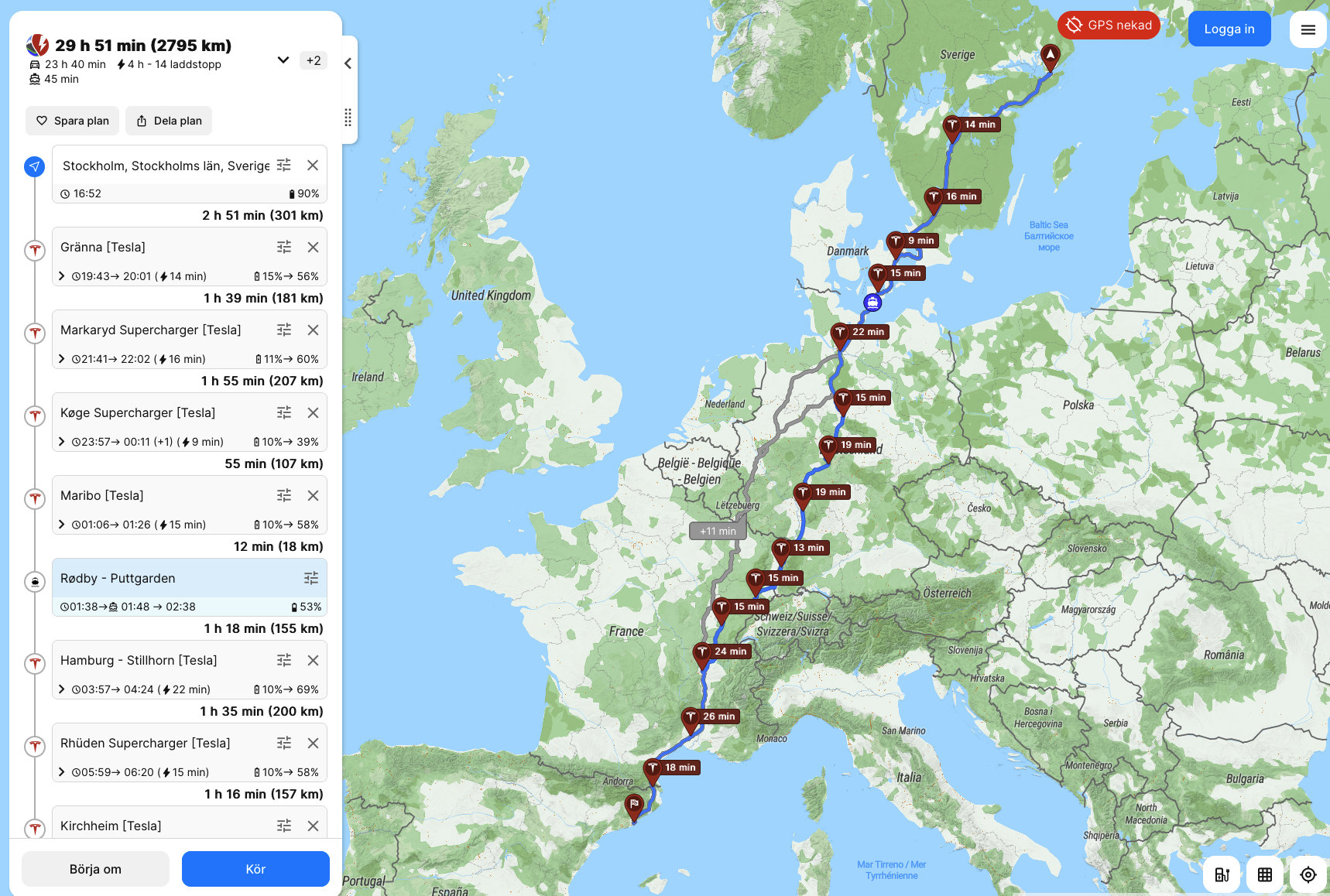 Resa i Europa med elbil - tips och appar du behöver ha koll på - M3