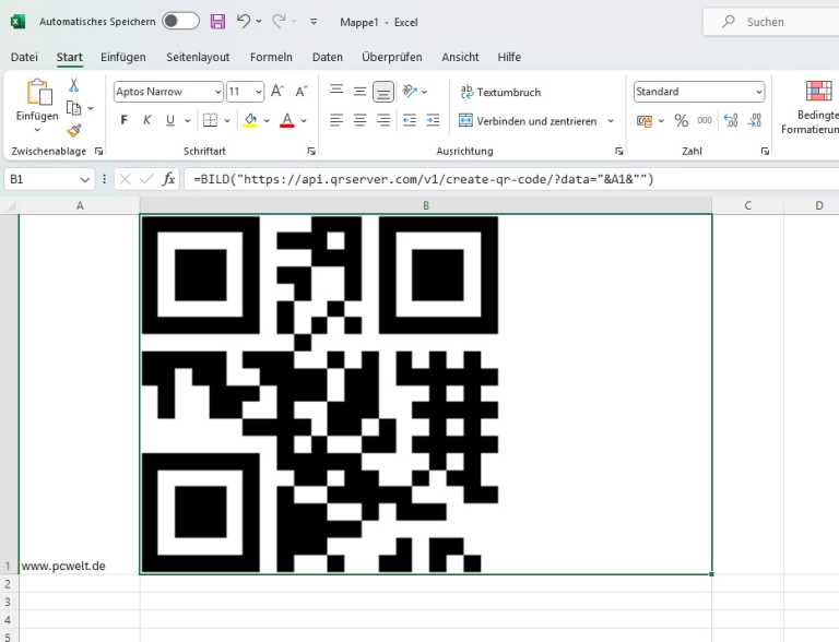 So erzeugen Sie mit Microsoft Excel einen QR-Code - PC-WELT