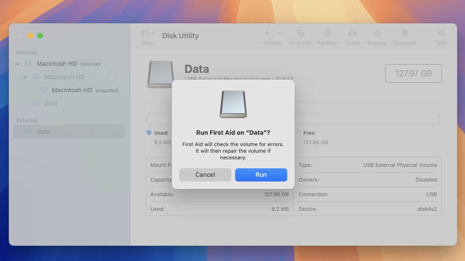 How to fix 'The disk you attached was not readable by this computer ...