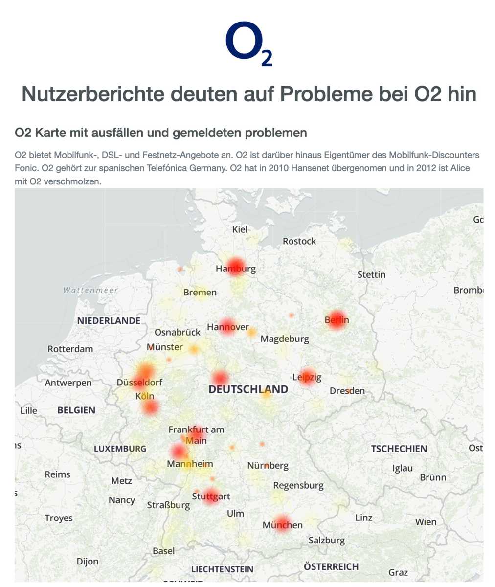 O2-Nutzer aus vielen Teilen Deutschlands melden Störung - PC-WELT