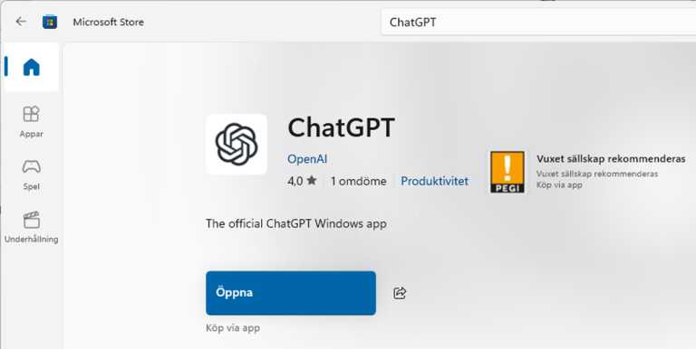 Chat GPT för Windows – så funkar det och så kommer du igång - PCforAlla