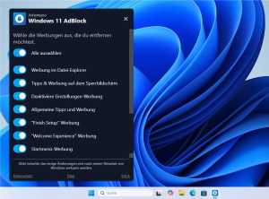 Gratistool befreit Windows 11 mit einem Klick von Microsoft-Werbung ...
