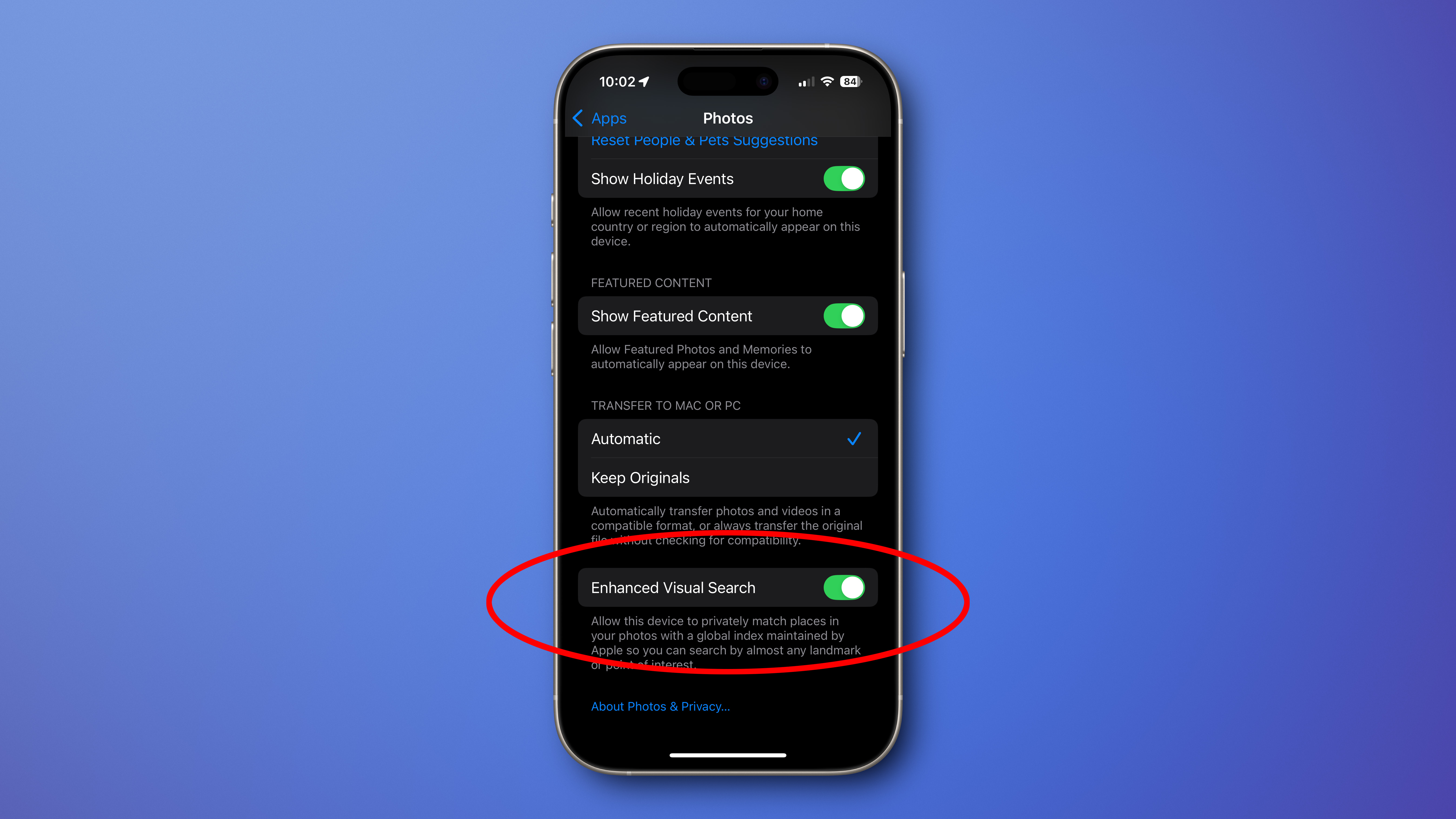How to turn off Enhanced Visual Search in iOS 18 | Macworld