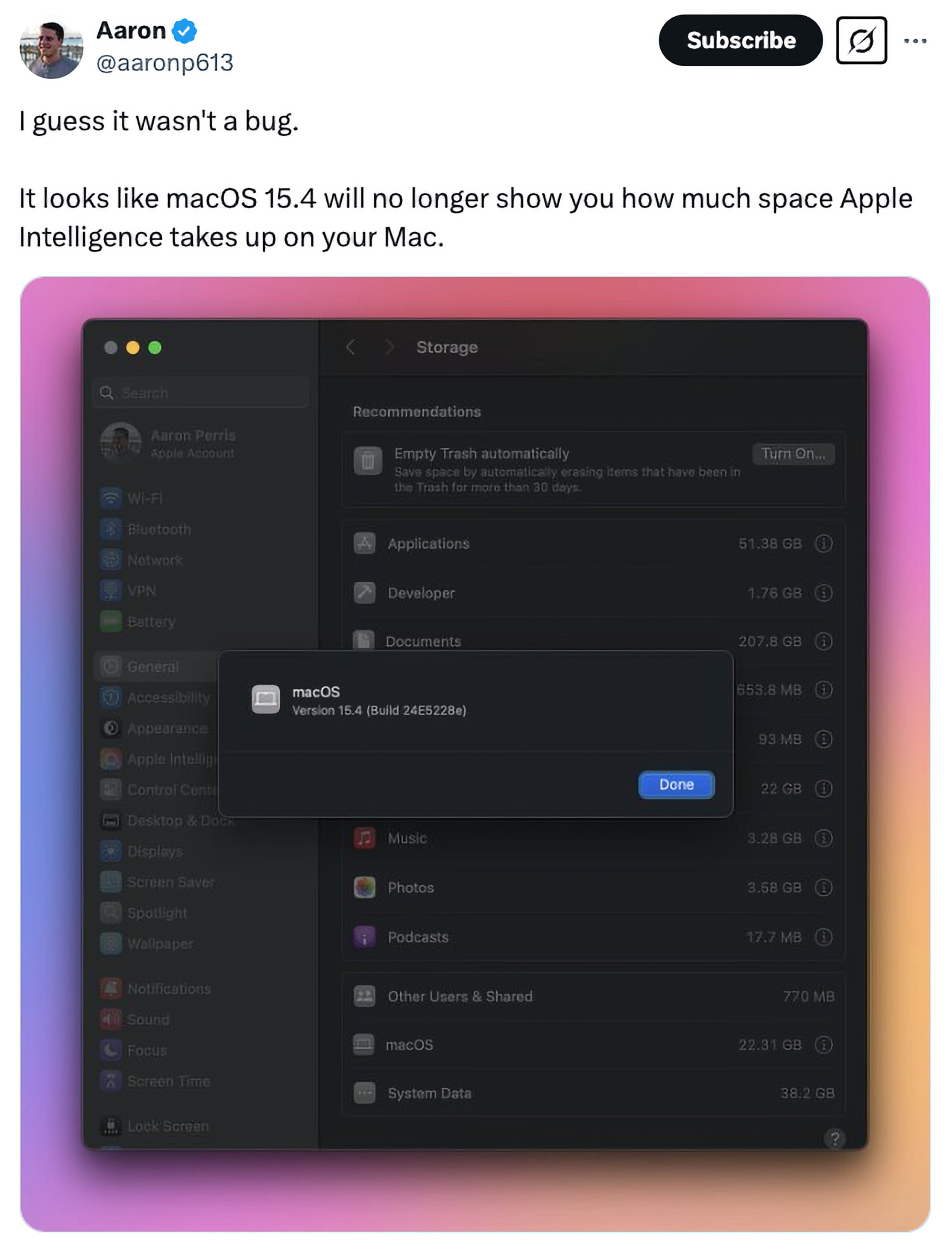 How to see Apple Intelligence storage space | Macworld