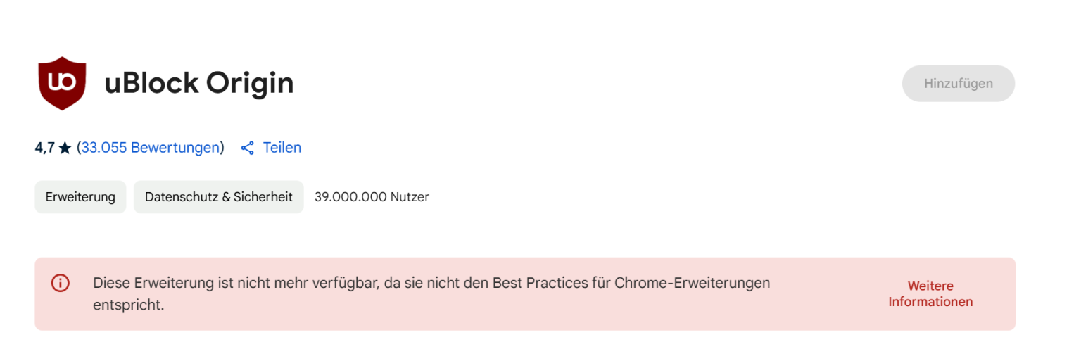 Google sperrt uBlock Origin in Chrome: So funktioniert der Adblocker ...