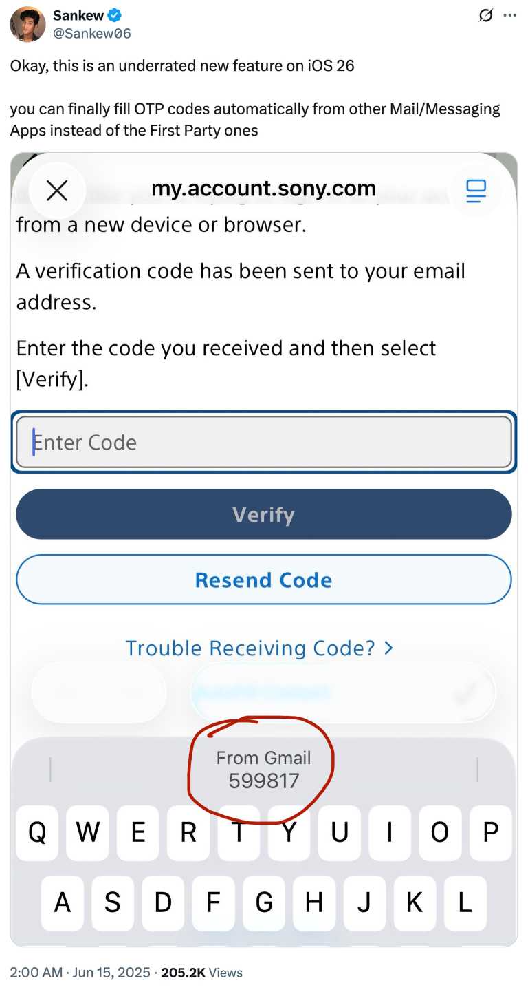iOS 26 will now autofill verification codes from Gmail and WhatsApp | Macworld