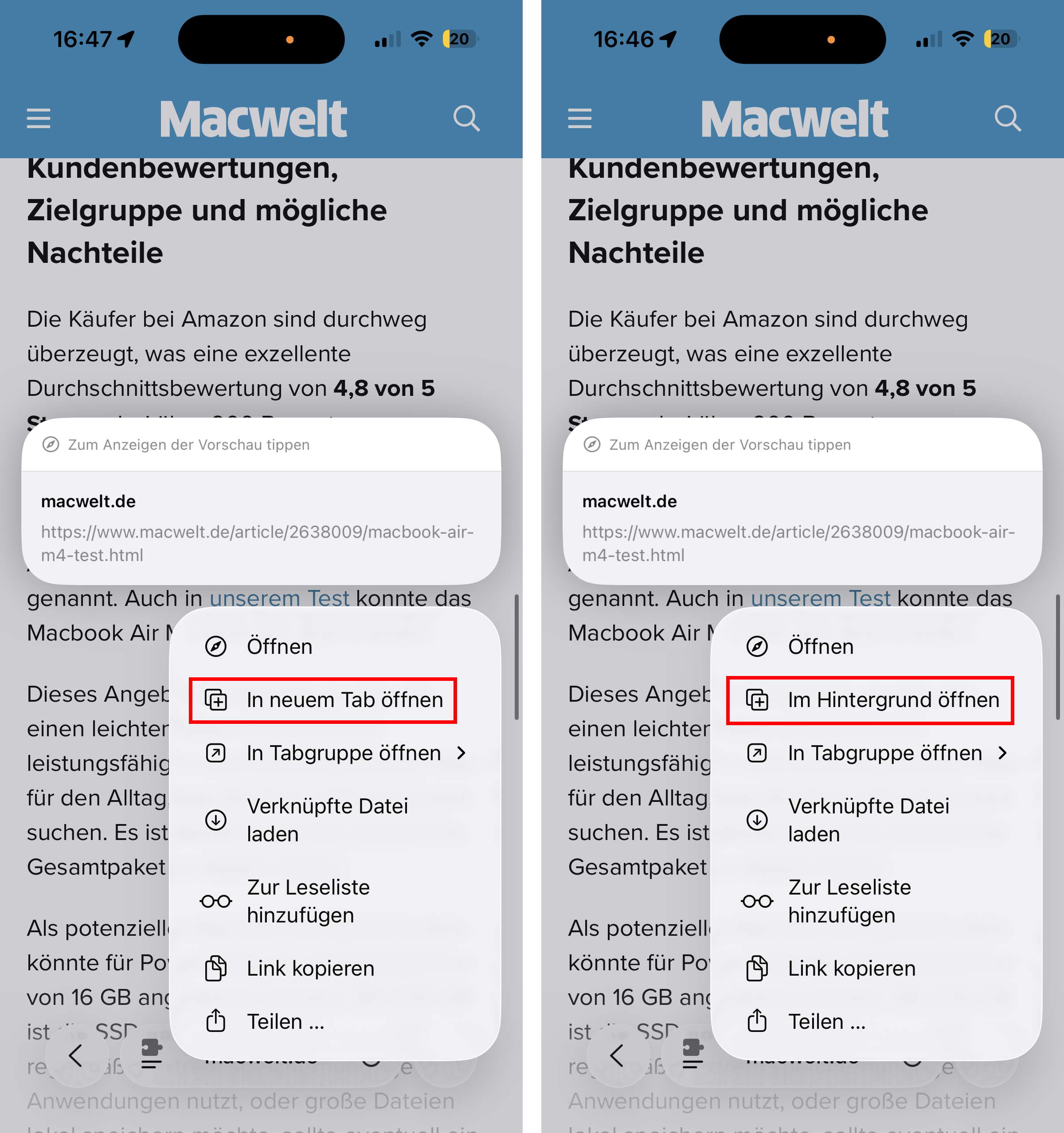 Tabs und Lesezeichen auf dem iPhone verwalten – Safari im Griff - Macwelt