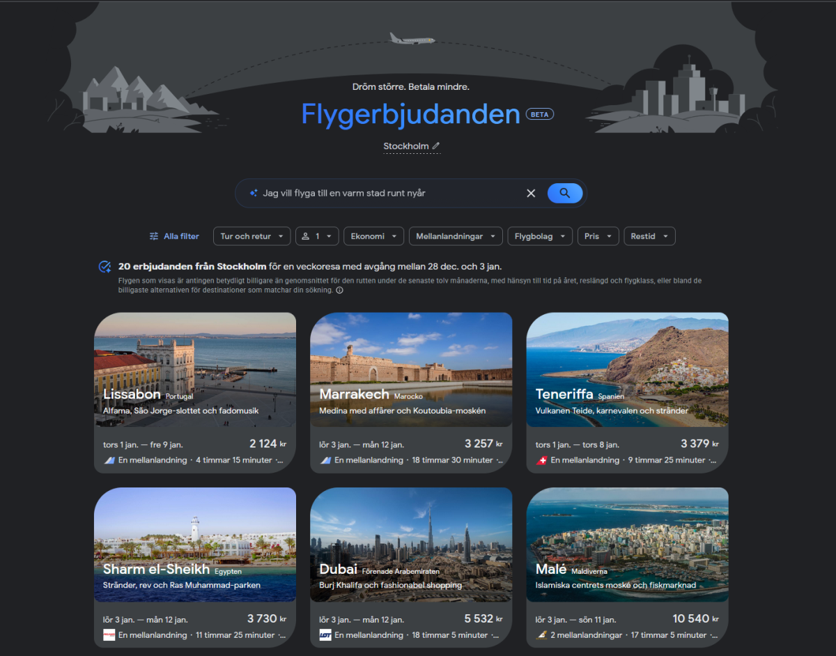 Googles AI-läge ska nu hjälpa dig med reseplanering - PCforAlla