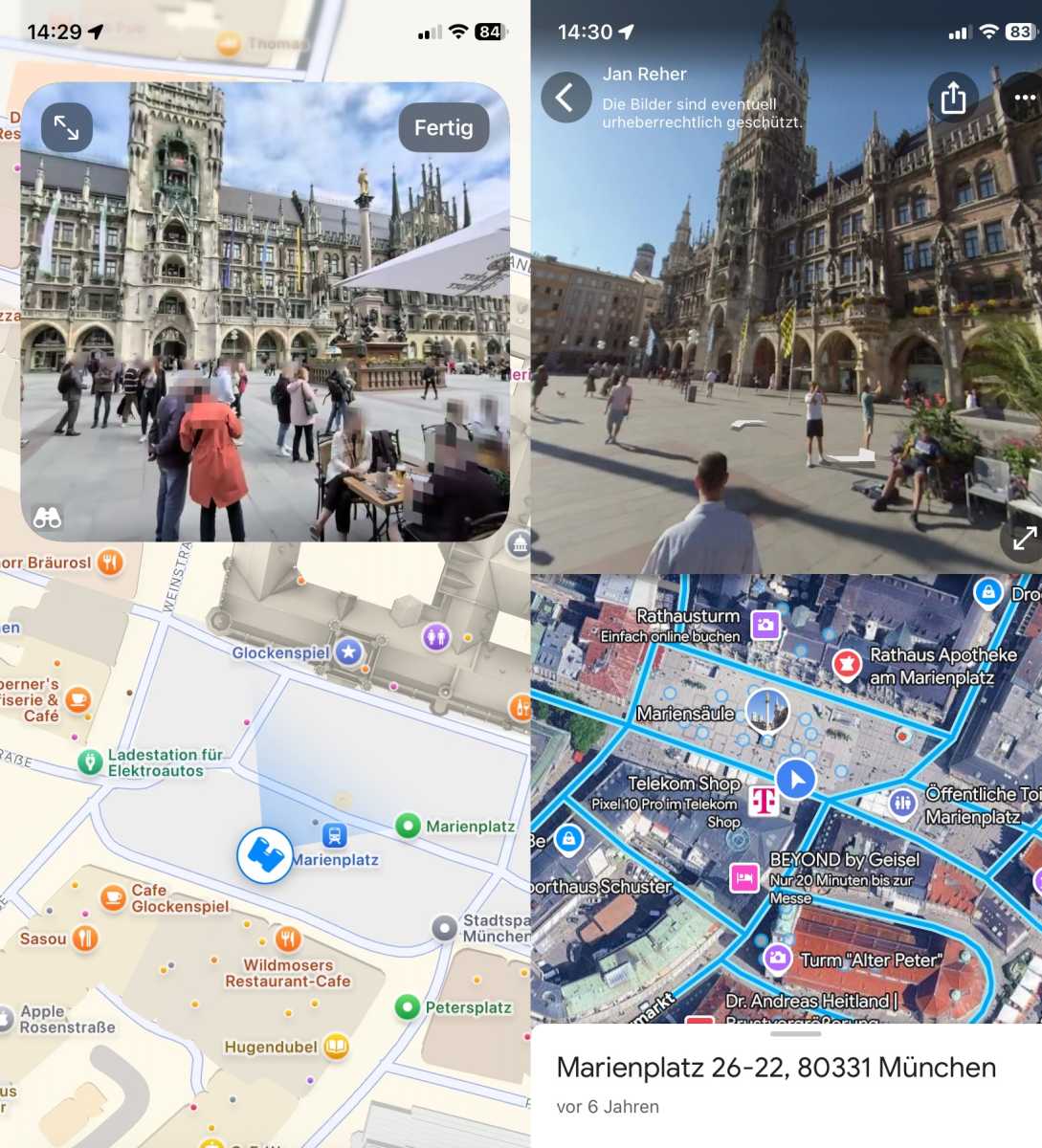 Apple Karten vs. Google Maps im Alltagstest: So schlagen sich die ...