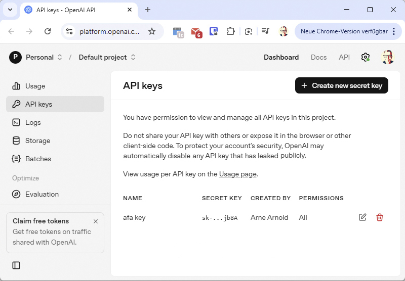 Sparen bei ChatGPT Pro: API-Key und lokale Software nutzen - PC-WELT