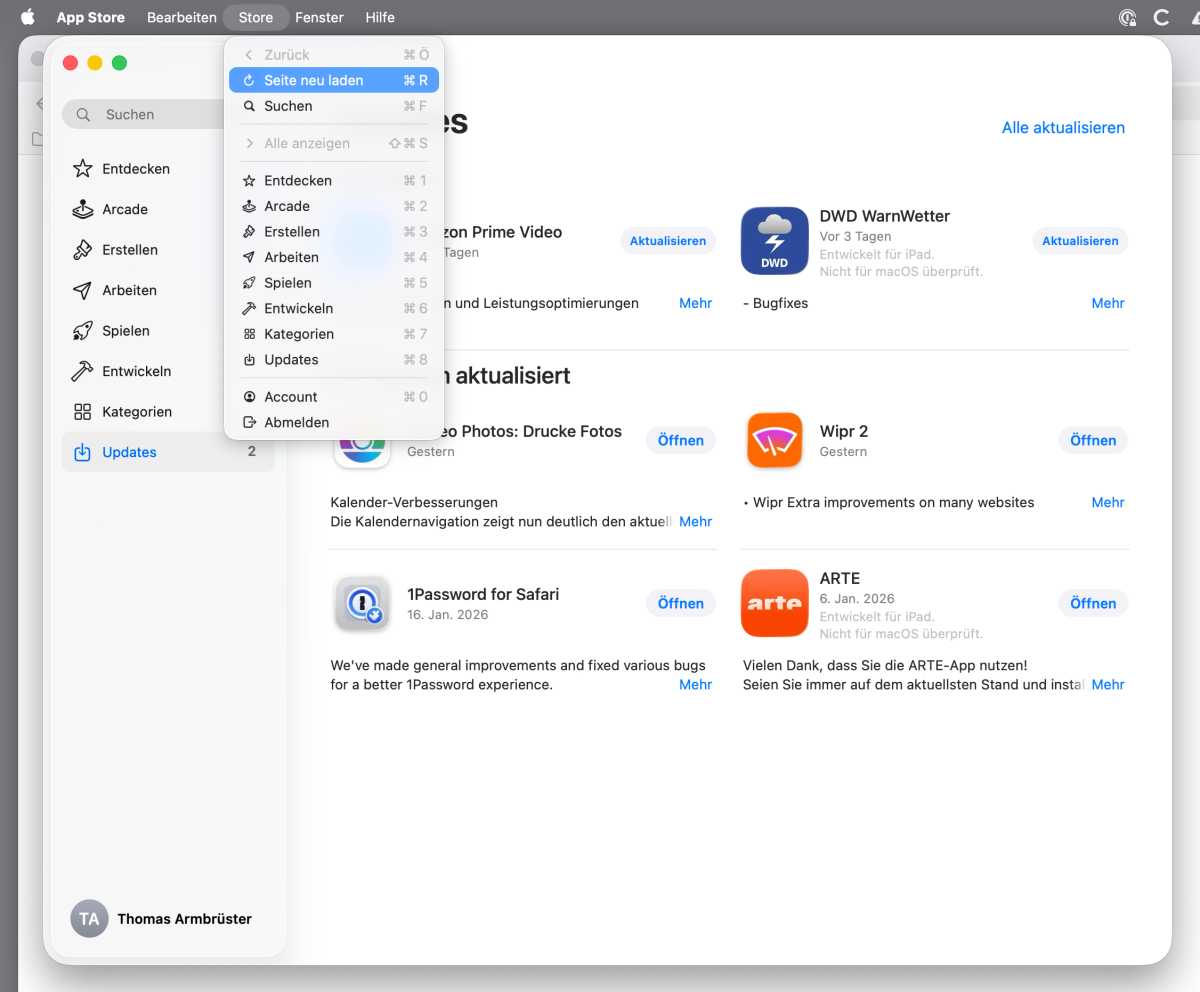 Apps aus dem App-Store aktualisieren - Macwelt
