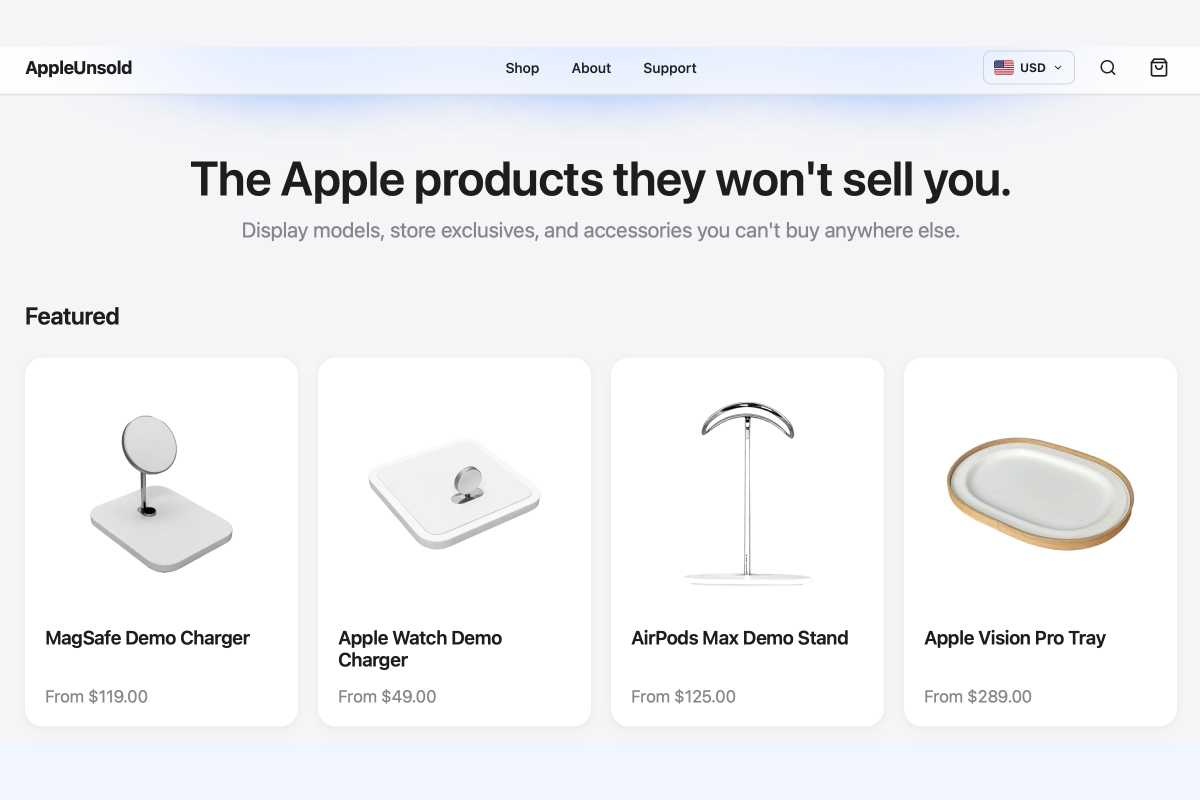 AppleUnsold will sell you stands and cables straight from the Apple ...