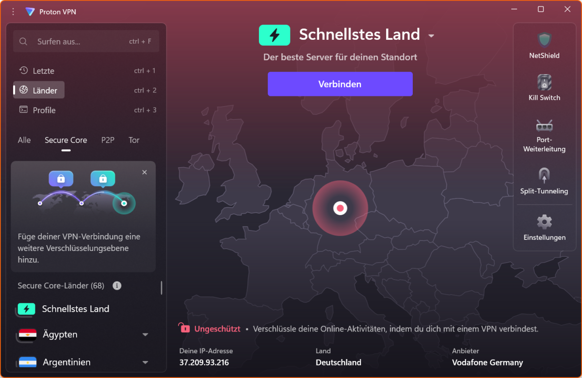 Proton VPN im Test: Solides Gesamtpaket mit Fokus auf Datenschutz - PC-WELT