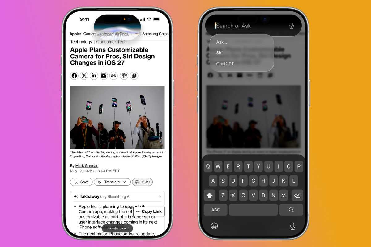 Massive iOS 27 leak shows off Apple’s new Siri app, Camera, Dynamic ...